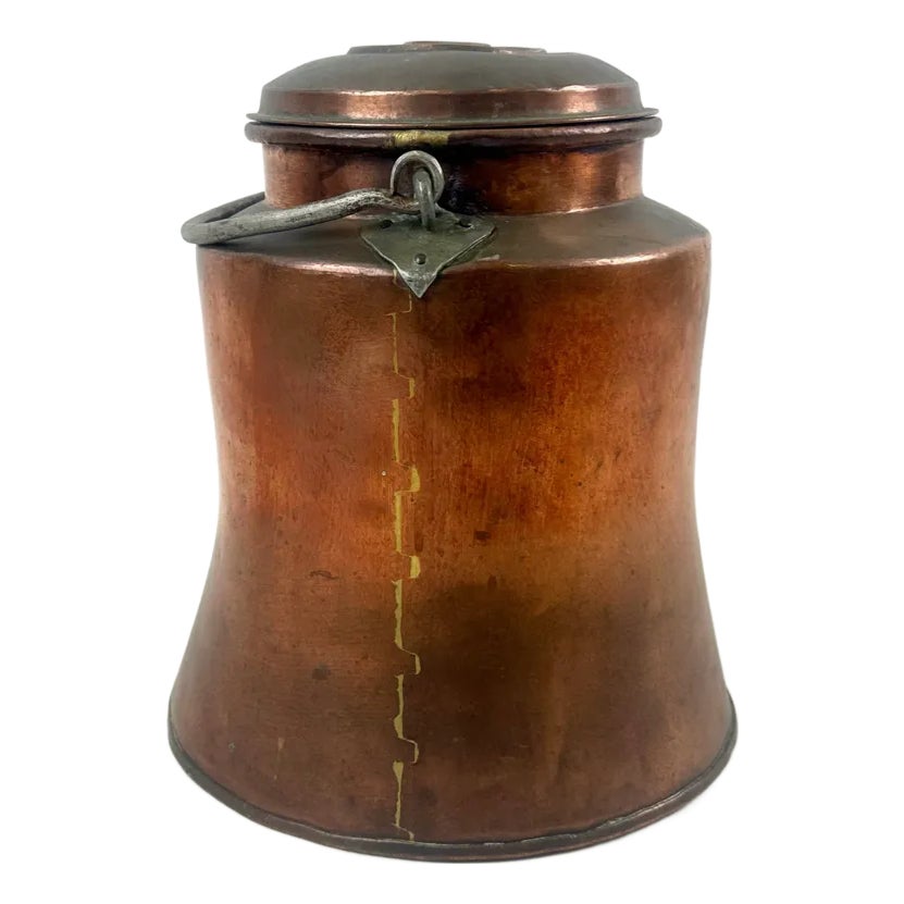 Antique Scandinavians Copper Milk Bucket | Chairish