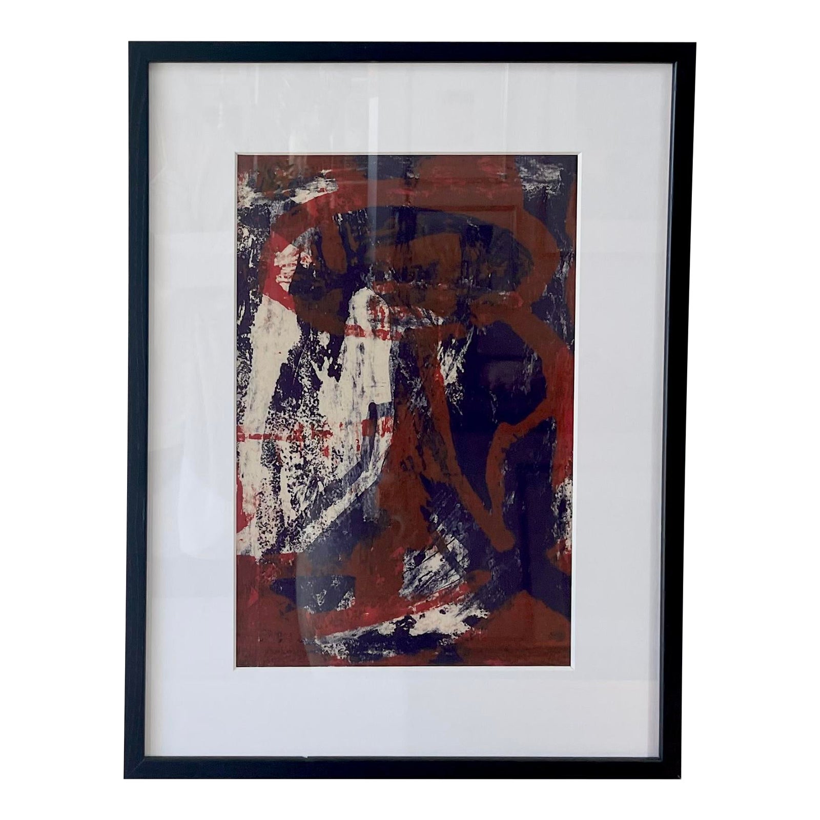 Abstract Expressionist Lithograph | Chairish