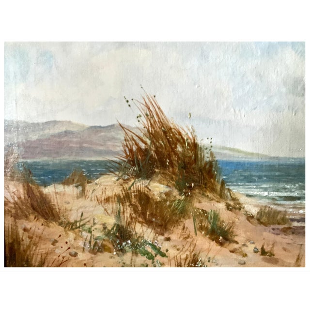 Early 1900s Antique Oil Painting on Canvas, English Beach Scene, With ...