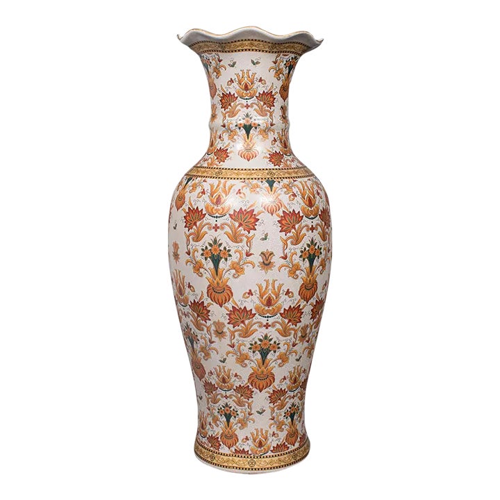 1940s Tall Vintage Art Deco Japanese Ceramic Decorative Stem Vase ...