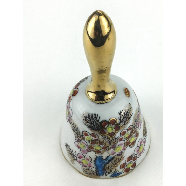 Vintage Porcelain Hand Painted Bell Japan | Chairish