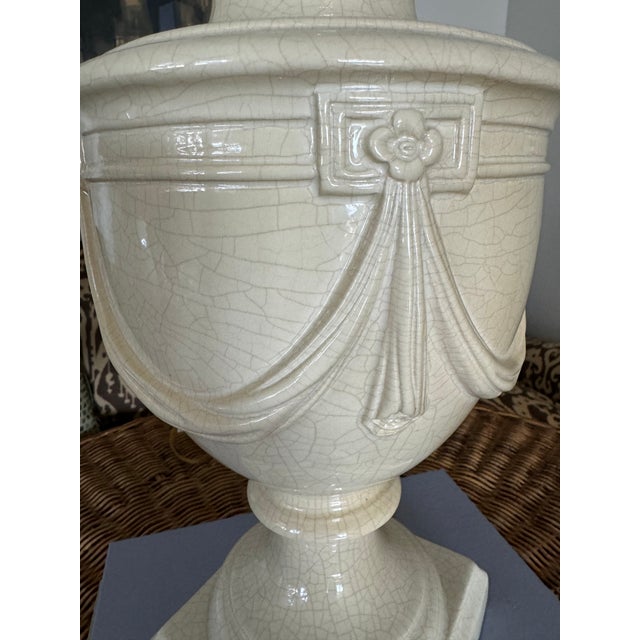 1960s Paul Hanson for Parrish-Hadley Ceramic Urn-Form Table Lamp | Chairish