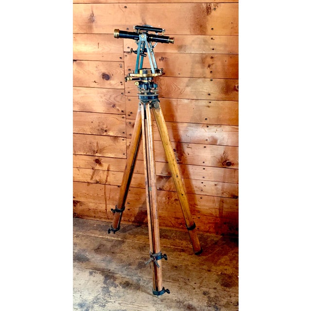 1800s Transit Level & Tripod, Antique Surveyors Tool | Chairish