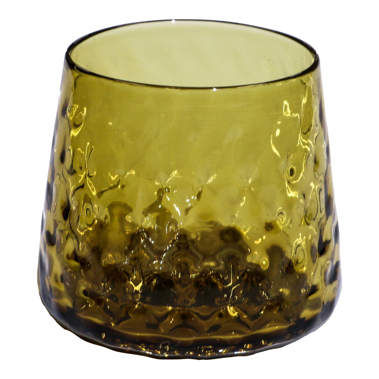 Occhio Glass in Olive Green | Chairish