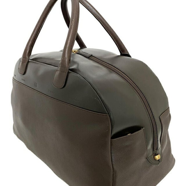 Loewe Boston Bag Brown Anagram Leather Ladies | Chairish