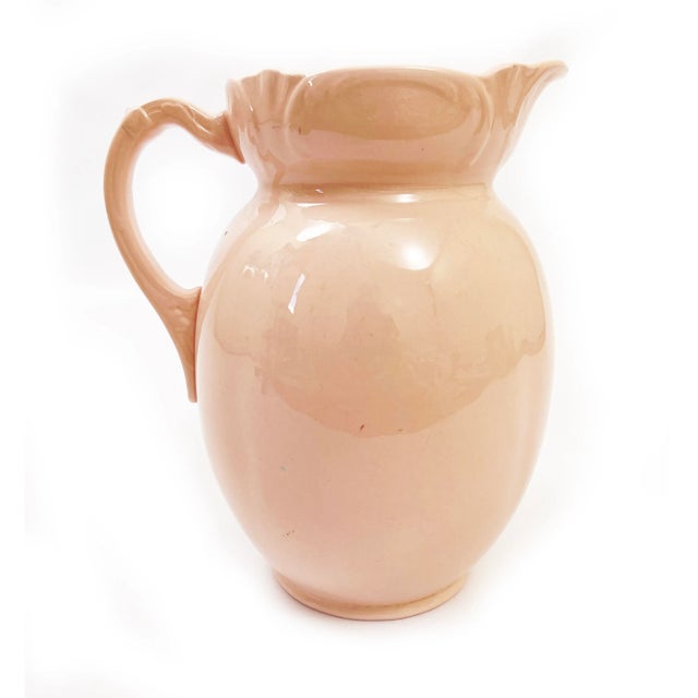 Priscilla Presley's Art Deco French Light Pink Pitcher | Chairish
