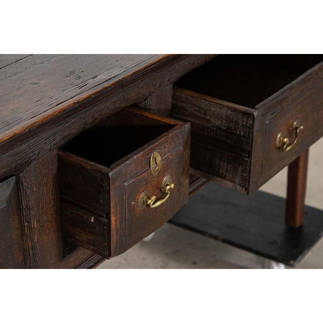Antique English Oak Vernacular Dresser Base, 1770 | Chairish