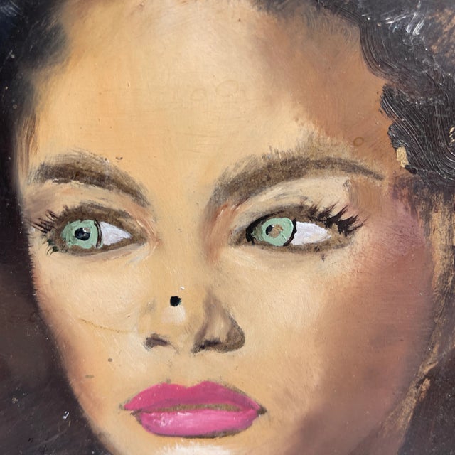 1960s Marc Olivier Gregoire French Portrait Oil Painting of a Woman ...