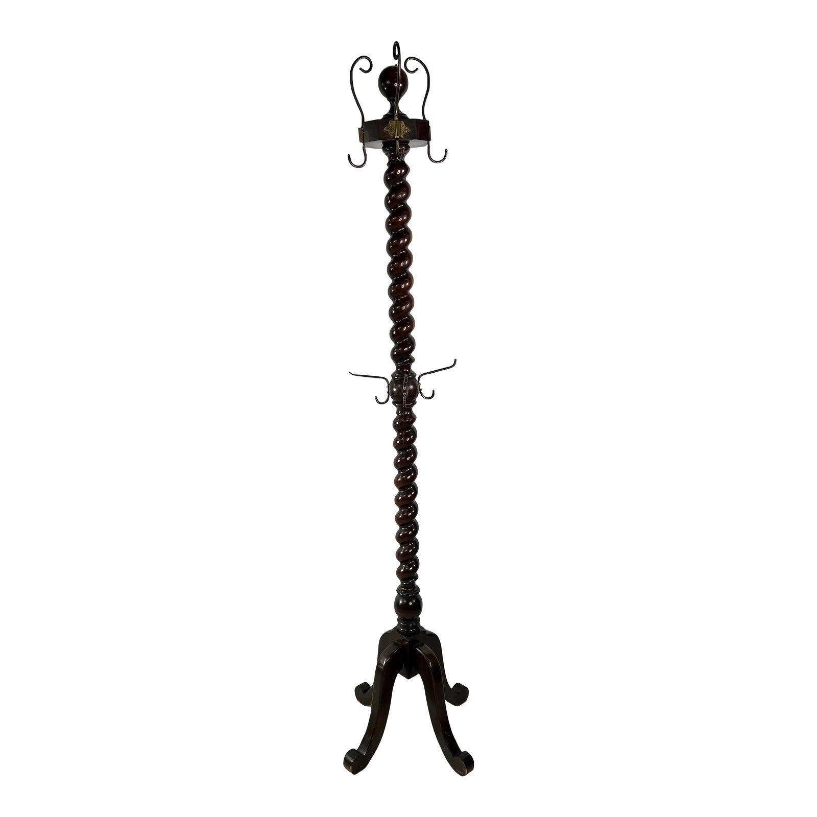 Vintage Mahogany Coat Rack | Chairish