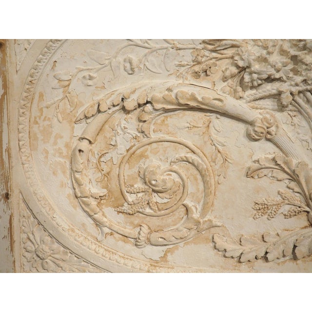 French Parcel Painted Plaster and Wood Overdoor Panel From Provence ...