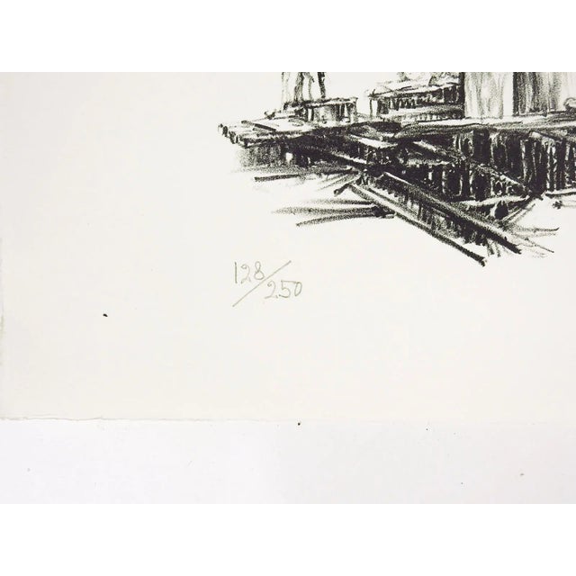 Mid 20th Century Industrial Construction Lithograph | Chairish