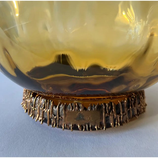 1970s Pentti Sarpaneva Glass Bronze Turun Hopea Punch Bowl Ladle Cups ...