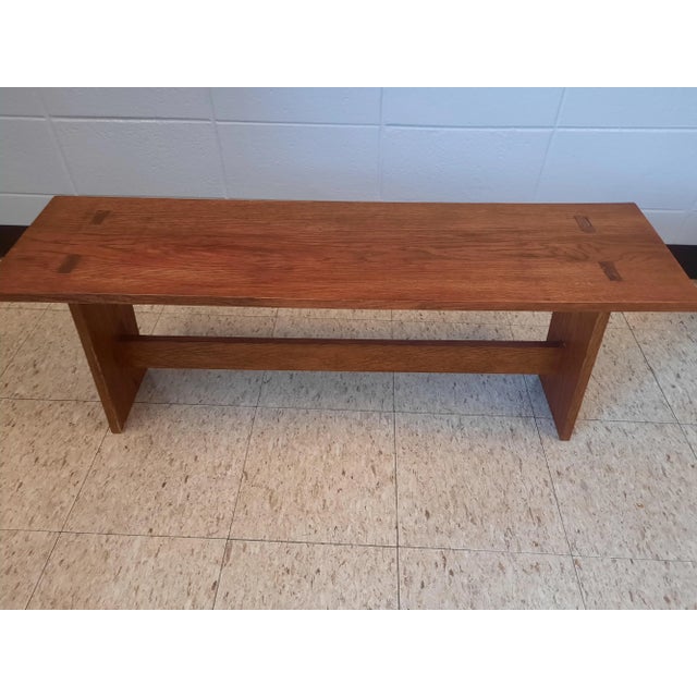 1990s Japanese Inspired Modern Oak Contemplation Bench or Use as a ...