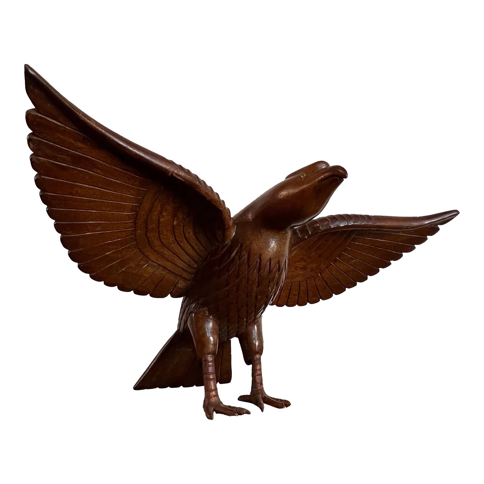 Vintage Falcon Wood Carving | Chairish