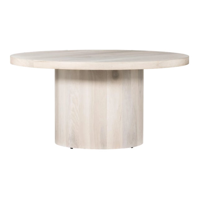 Hudson Round Dining Table, Ashen Walnut | Chairish
