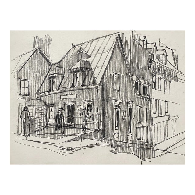 1930s Norman Kent City Architectural Drawing | Chairish