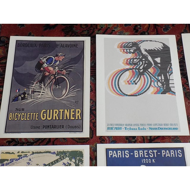 Vintage Cycling Poster Lithographs - Set of 6 | Chairish