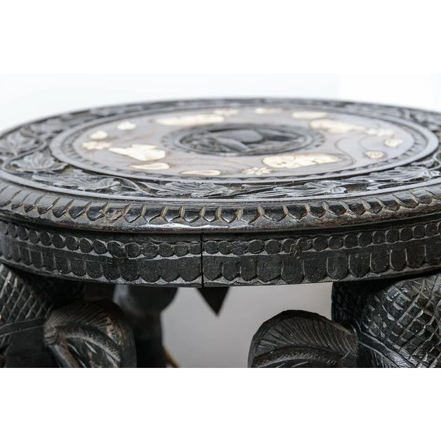 Vintage Round Elephant Table | Chairish