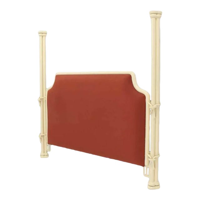 Vintage Mid Century White Poster Bed Headboard | Chairish