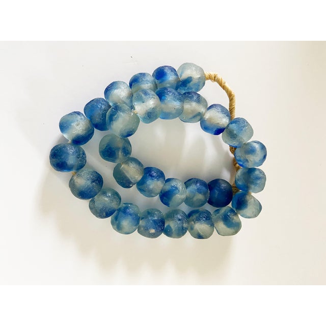 African Jumbo Glass Trading Beads String | Chairish
