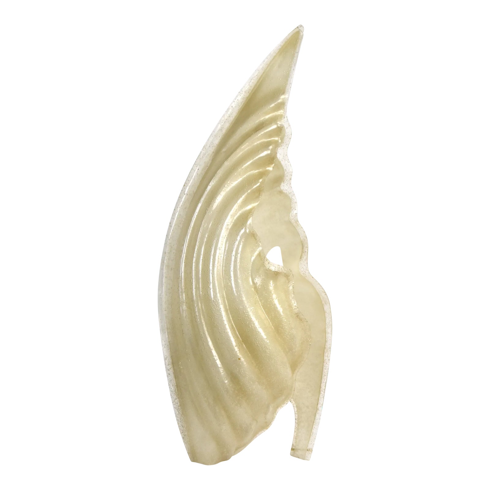 Vintage Modernist Rougier Shell Bubble Acrylic Wave Table Lamp | Chairish