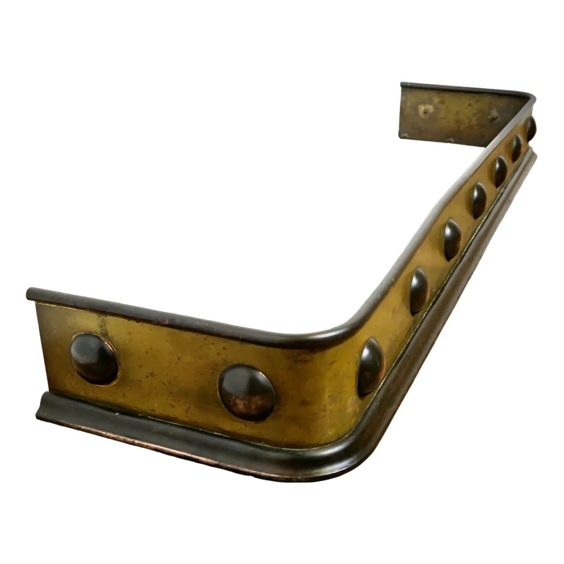 Victorian Arts and Crafts Brass and Copper Fender | Chairish