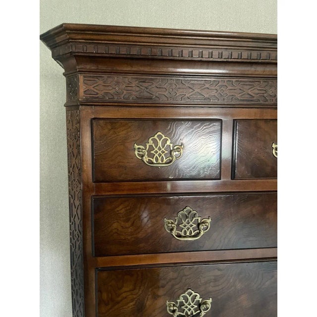Baker Furniture Chippendale Style Chest on Chest | Chairish