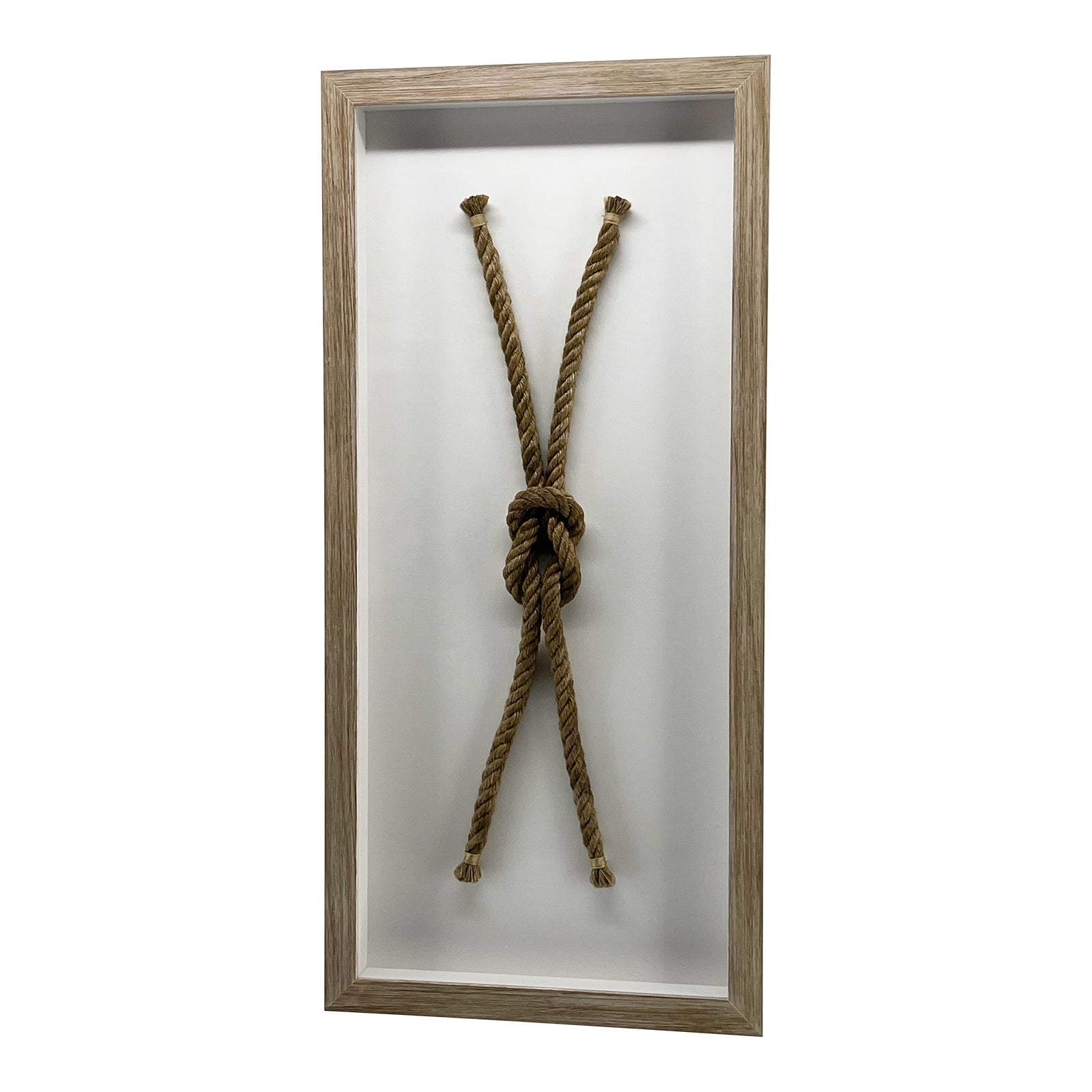 Sailors "Sheet" Knot Framed - Driftwood Frame Coastal Wall Decor | Chairish