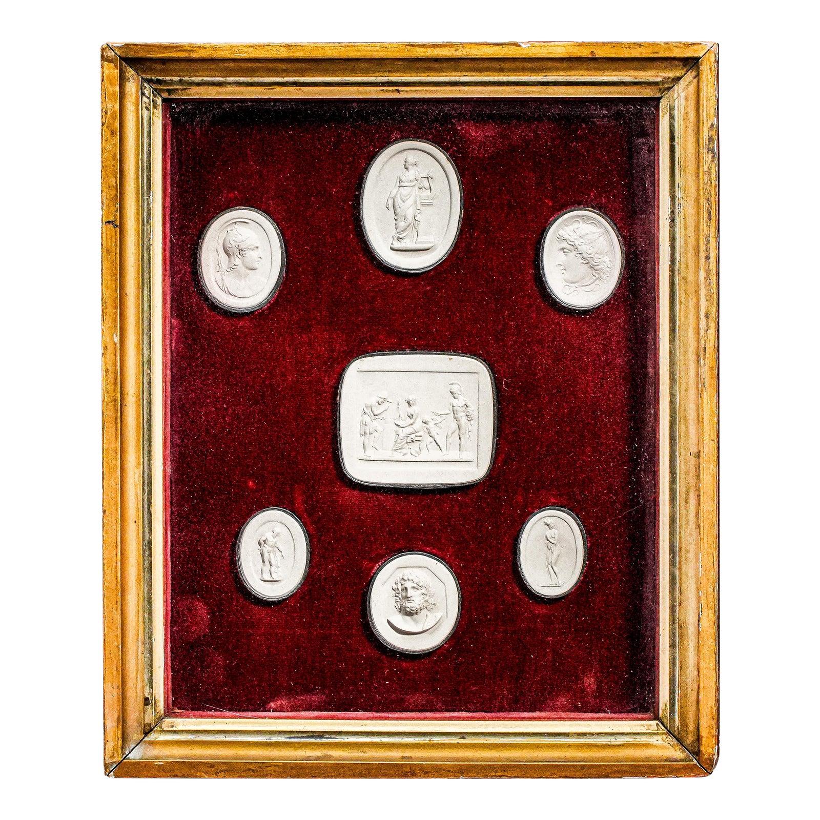 Stately Collection Antique Grand Tour Neoclassical Plaster Intaglios ...