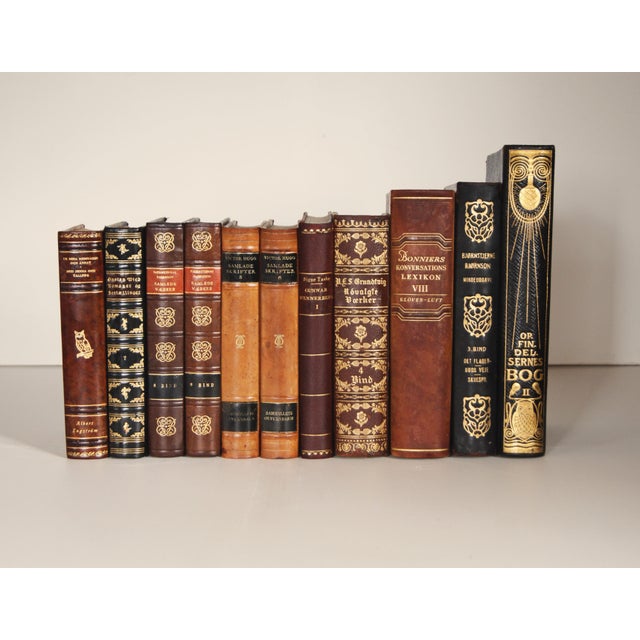 94 Fine Antique Leather Books From Early 1900 With Decorative Gilding ...