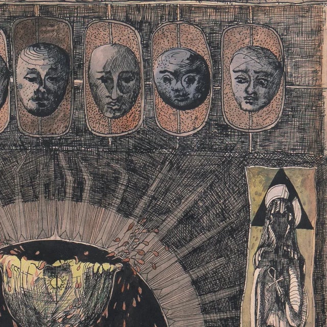 'The Holy Grail' by Leo Kenney, 1947, Last Supper, Egyptian Iconography ...