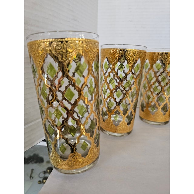 Hollywood Regency Culver 22k Gold Valencia Highball Glasses - Set of 8 ...