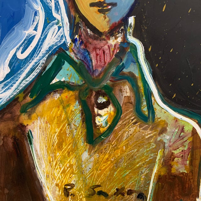 Contemporary Fauvist Figurative Painting on Paper by Phil Saxon | Chairish