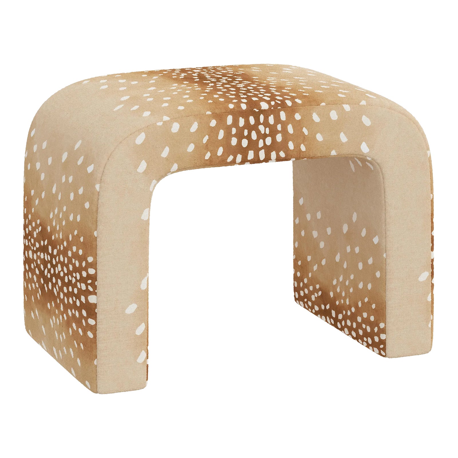 Lulu Waterfall Ottoman in Fawn Natural | Chairish