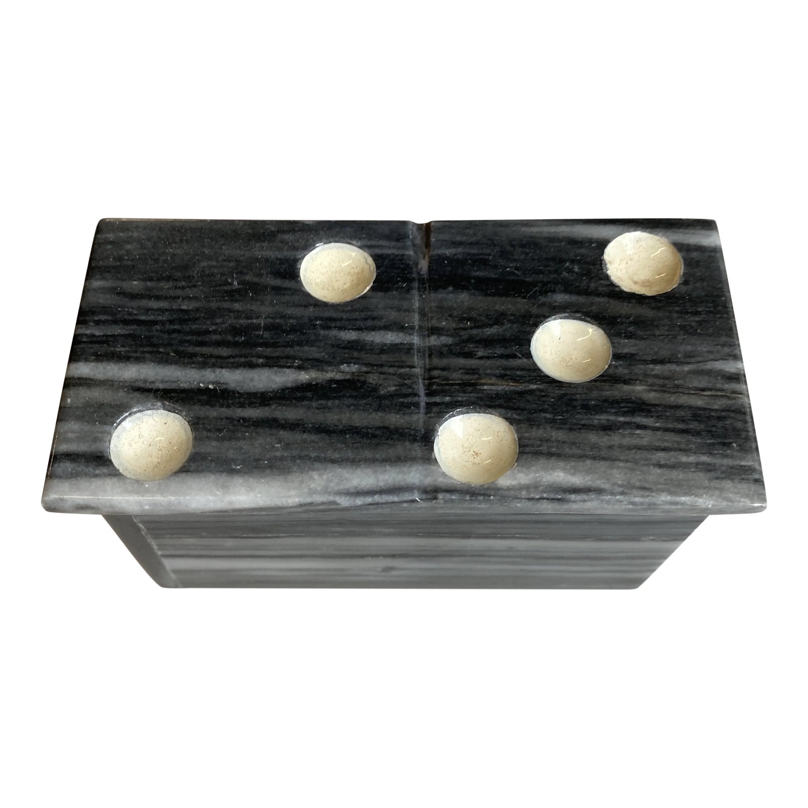 1980s Miniature Marble Dominos Set | Chairish