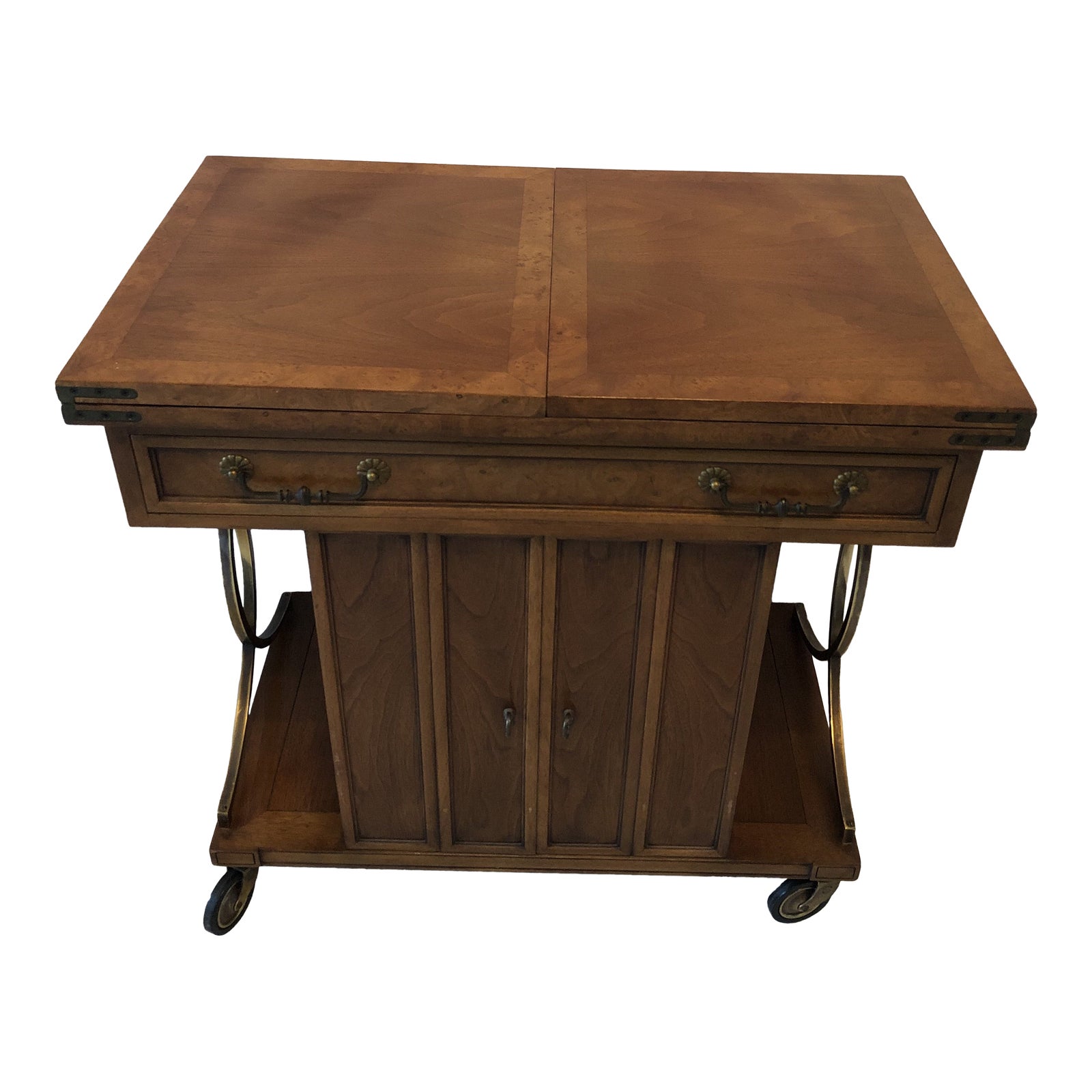 1960s Vintage Mastercraft Rolling Bar Server | Chairish