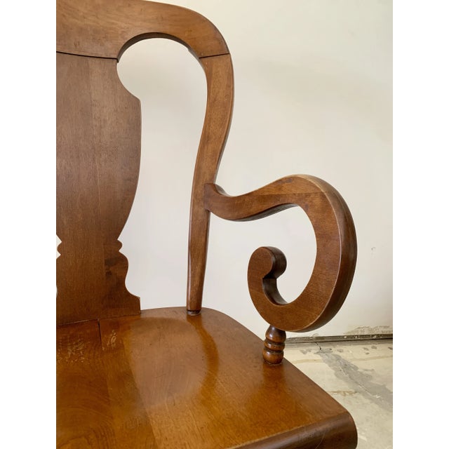 Tell City Maple Balloon Back Rocking Chair | Chairish