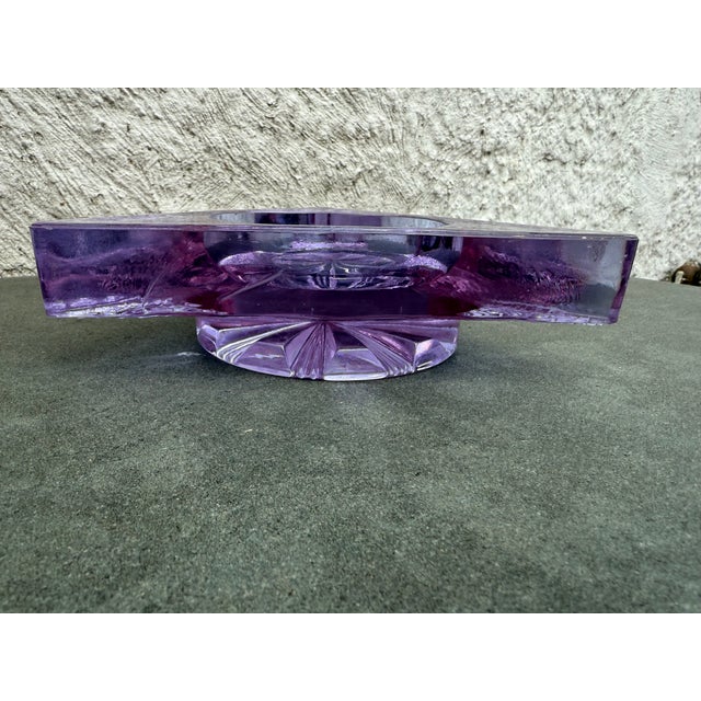 1960s Alexandrite Neodymium Pressed Glass Triangle Ashtray Votive ...