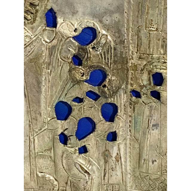 Antique Russian Silver Icon Riza / Oklad 12" H | Chairish