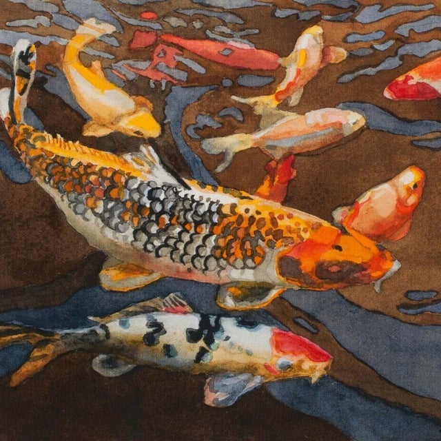 Shirley Pettibone "Koi 6" Nature Watercolor Giclee Print Limited 3/200 ...