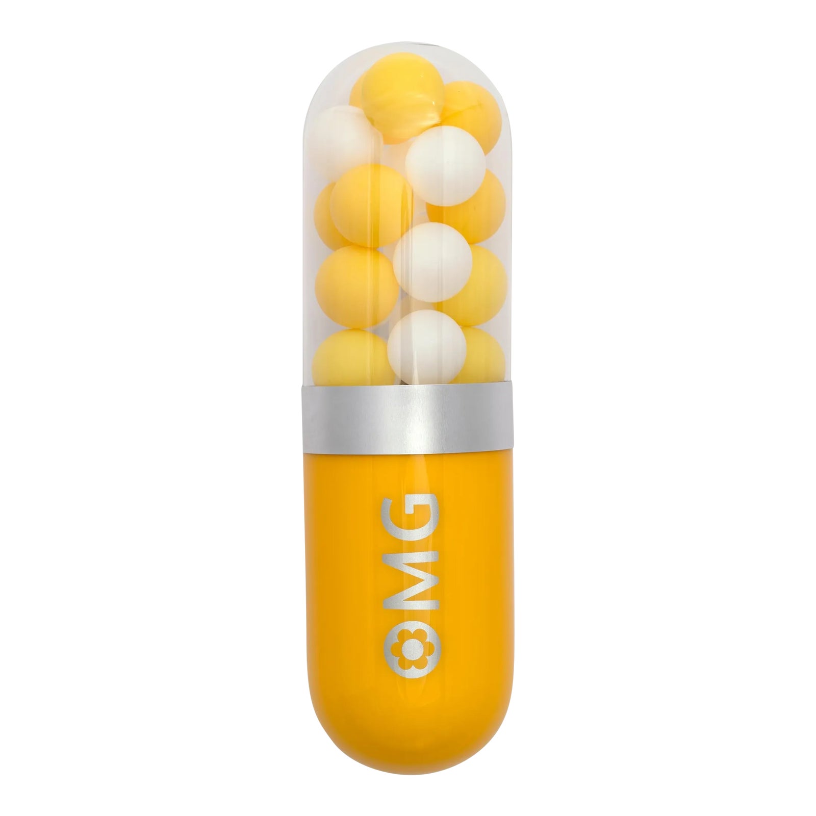 Omg (Oh My God) Yellow Glass Pill Sculpture by Edie Nadelhaft | Chairish