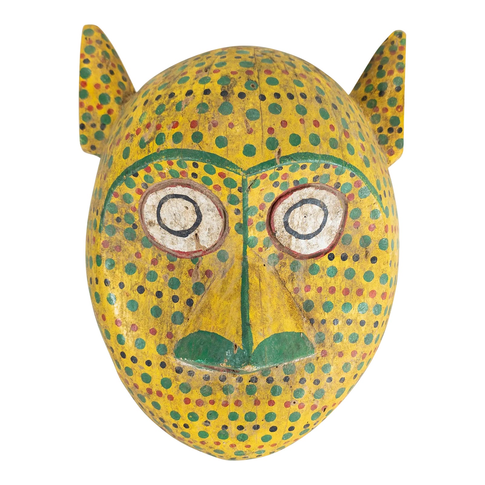 Mid-Century Decorative African Carved Bozo Bambara Yellow Jaguar ...