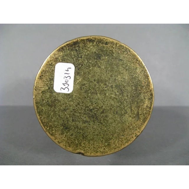 Antique Far Eastern Style Bronze Vase With Botanical Motif | Chairish