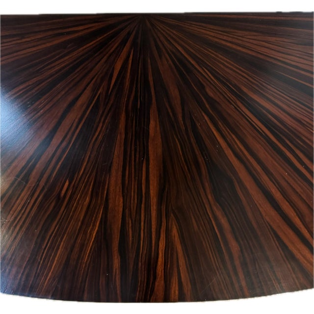Thayer Coggins Pair of Half Moon Zebra Wood Matte Lacquered Console ...