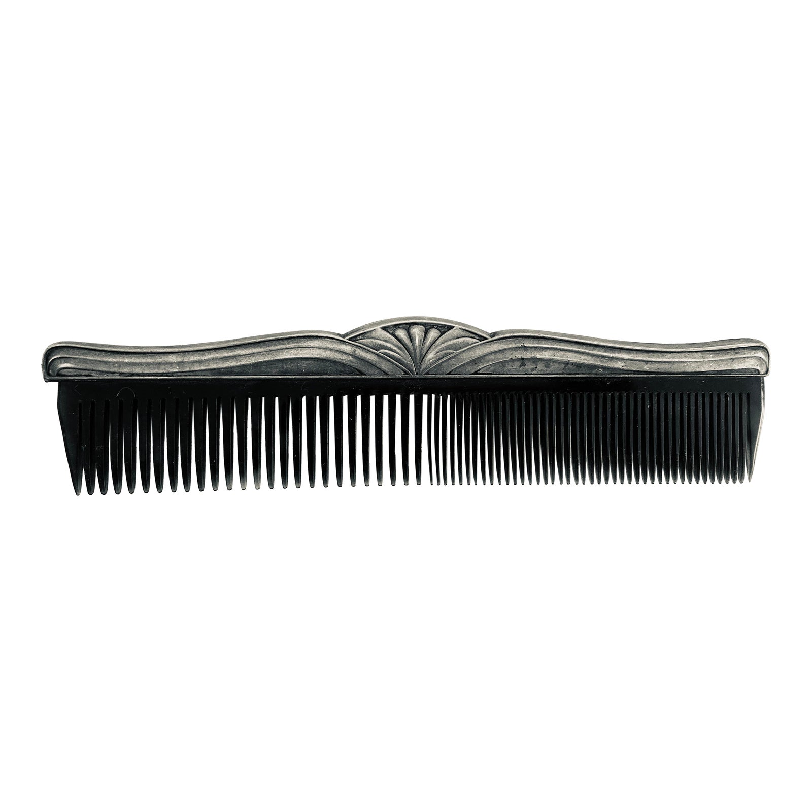 1930s Art Deco Style Sterling Silver Hair Comb With Monogram (D) | Chairish