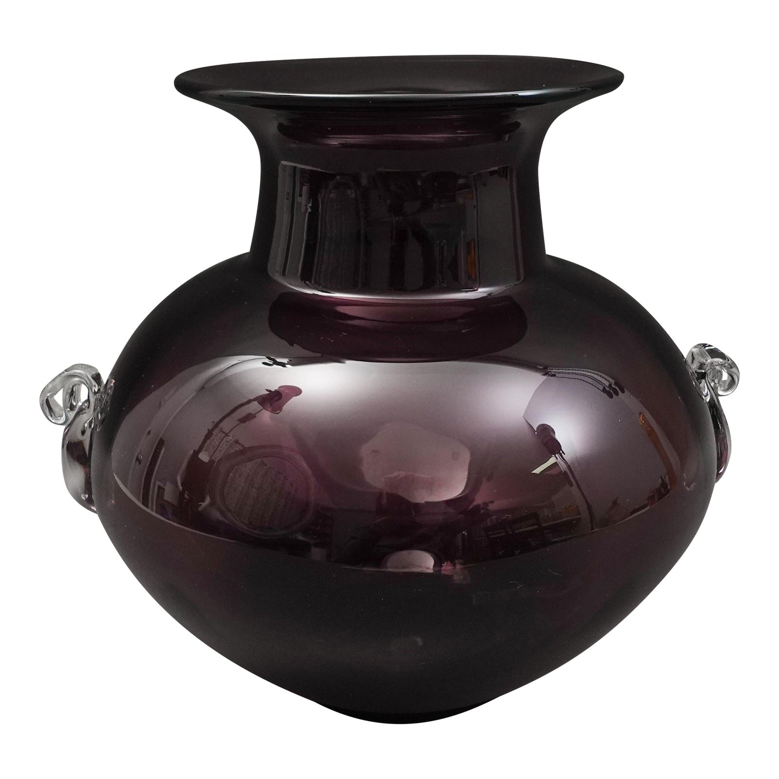 Blenko Usa Richard Blenko 2008 Signed Purple Plum Amethyst Handles ...