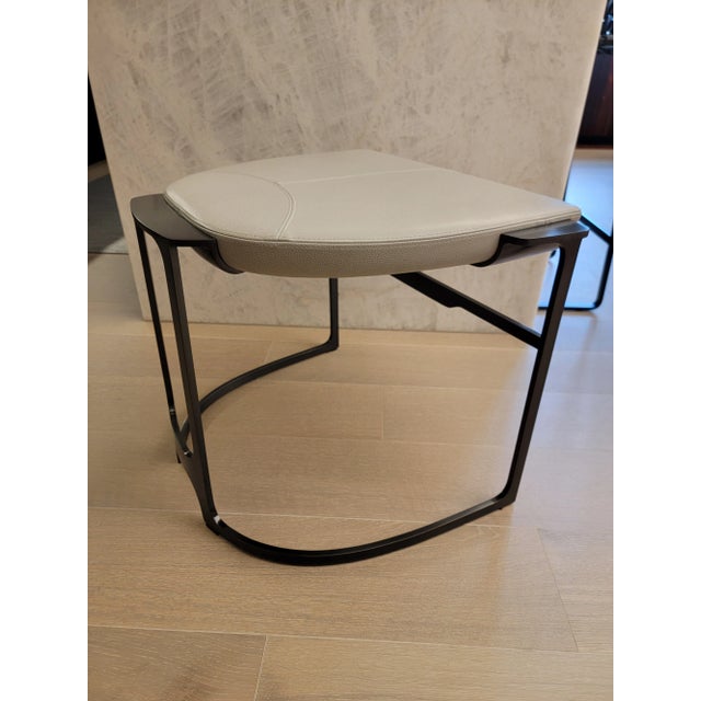 Caste Design Volt Stool in Leather and Darkened Bronze for Holly Hunt ...