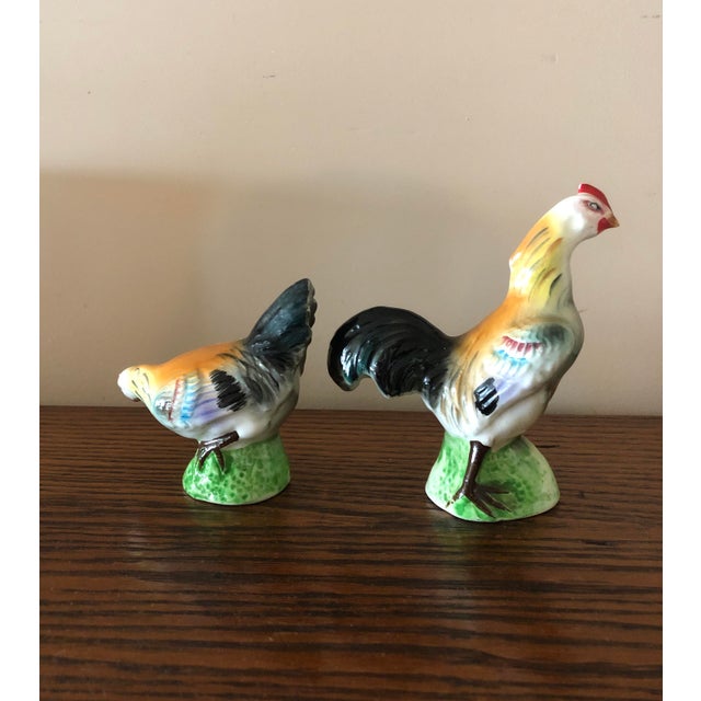 Vintage Made in Japan Rooster and Chicken - a Pair | Chairish