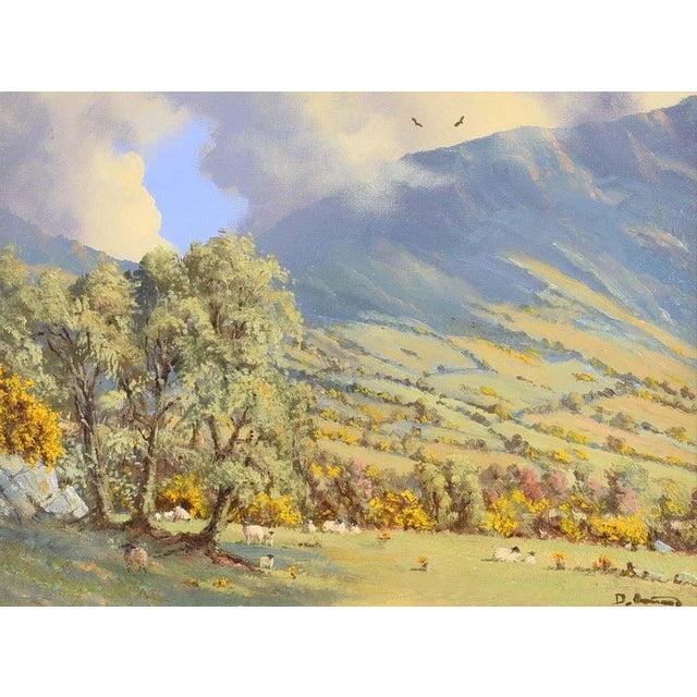 David Overend, Rural Mountain Scene with Sheep in Ireland by Post War ...