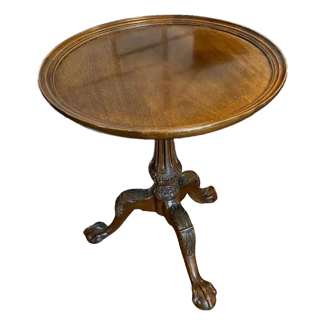 Henredon Vintage Mahogany George III Style Chippendale Round Side Table ...